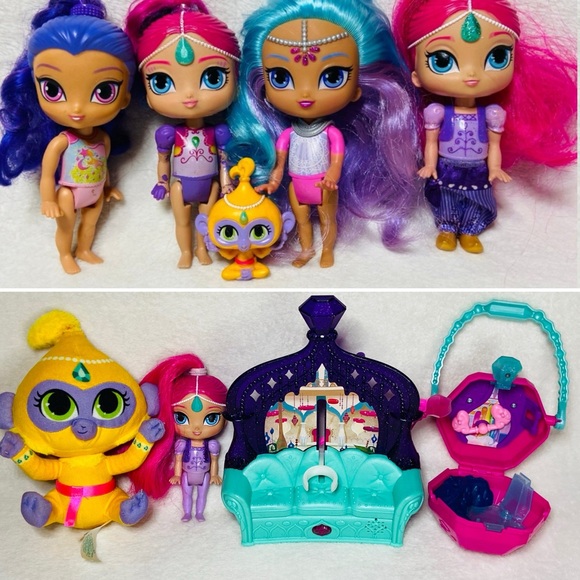 Nickelodeon | Toys | Nick Jr Shimmer Shine Dolls Colorful Genie Dolls ...